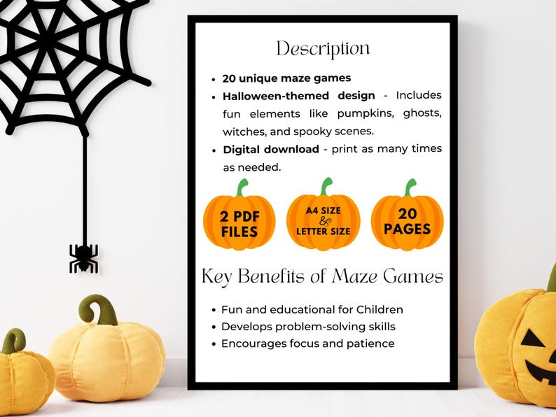 PRINTABLE Halloween Maze Games for Kids | 20 Unique Mazes | Spooky ...