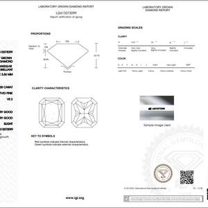 1.28ct Radiant Cut IGI Certified Lab-grown Diamond | Fancy Vivid Pink ...