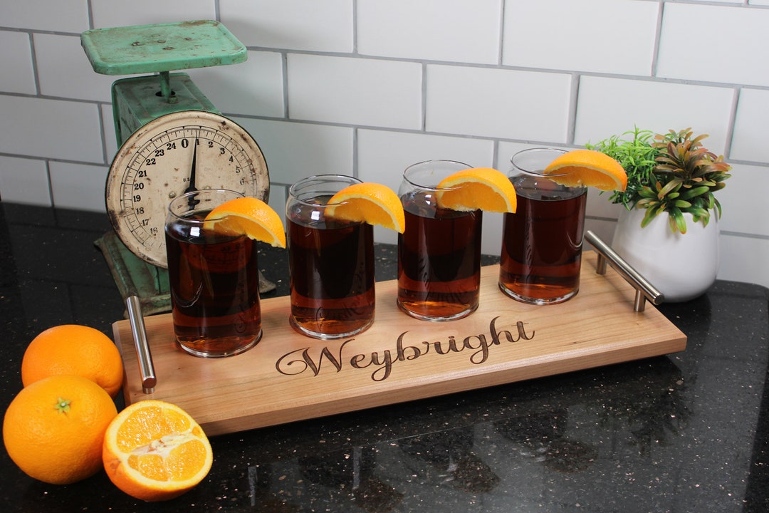 Custom Beer Flight- Beer Serving Tray- Beer Serving Tray With Handles ...