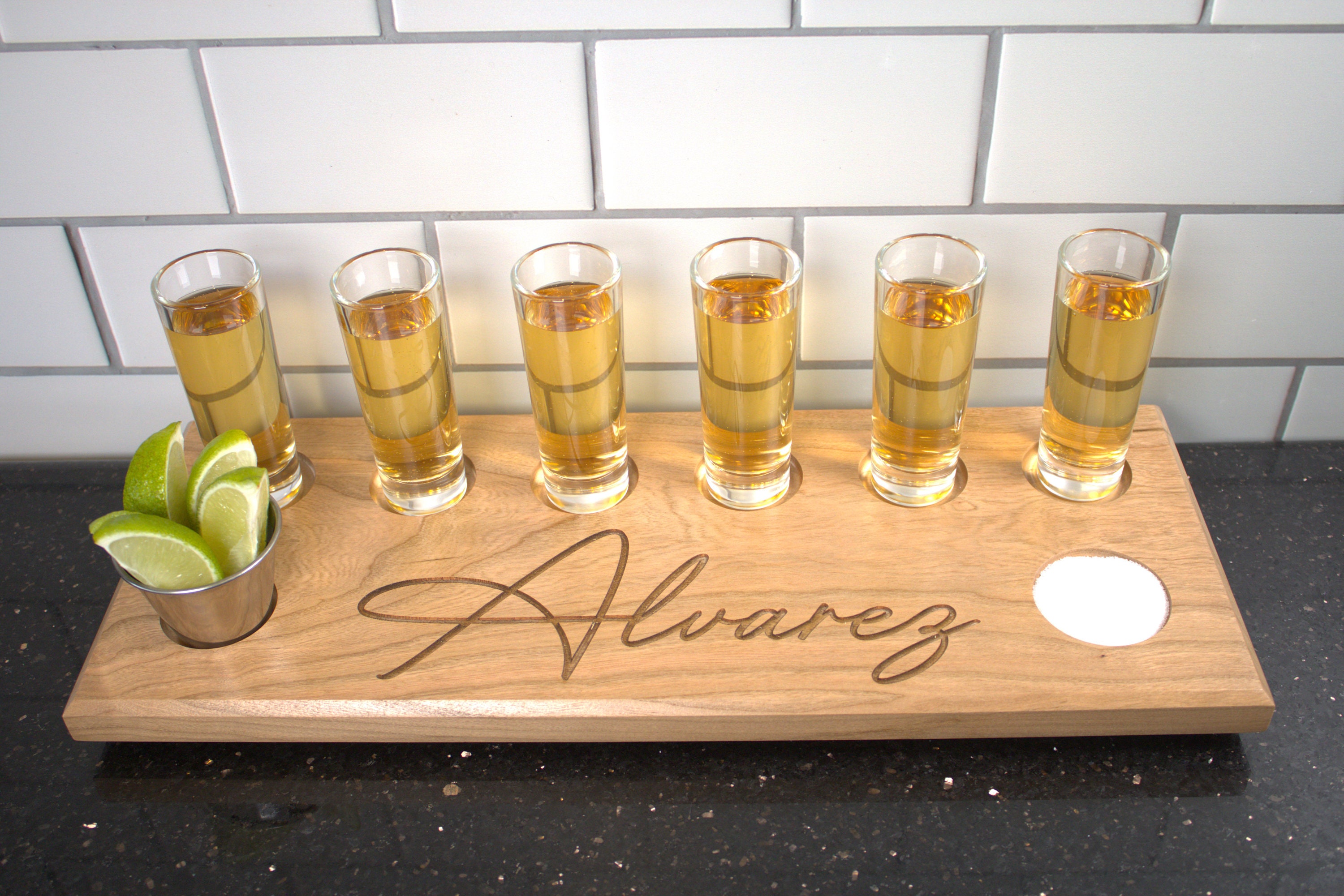 Tequila Serving Tray Liquor Flight Set Man Cave Barware Customized ...
