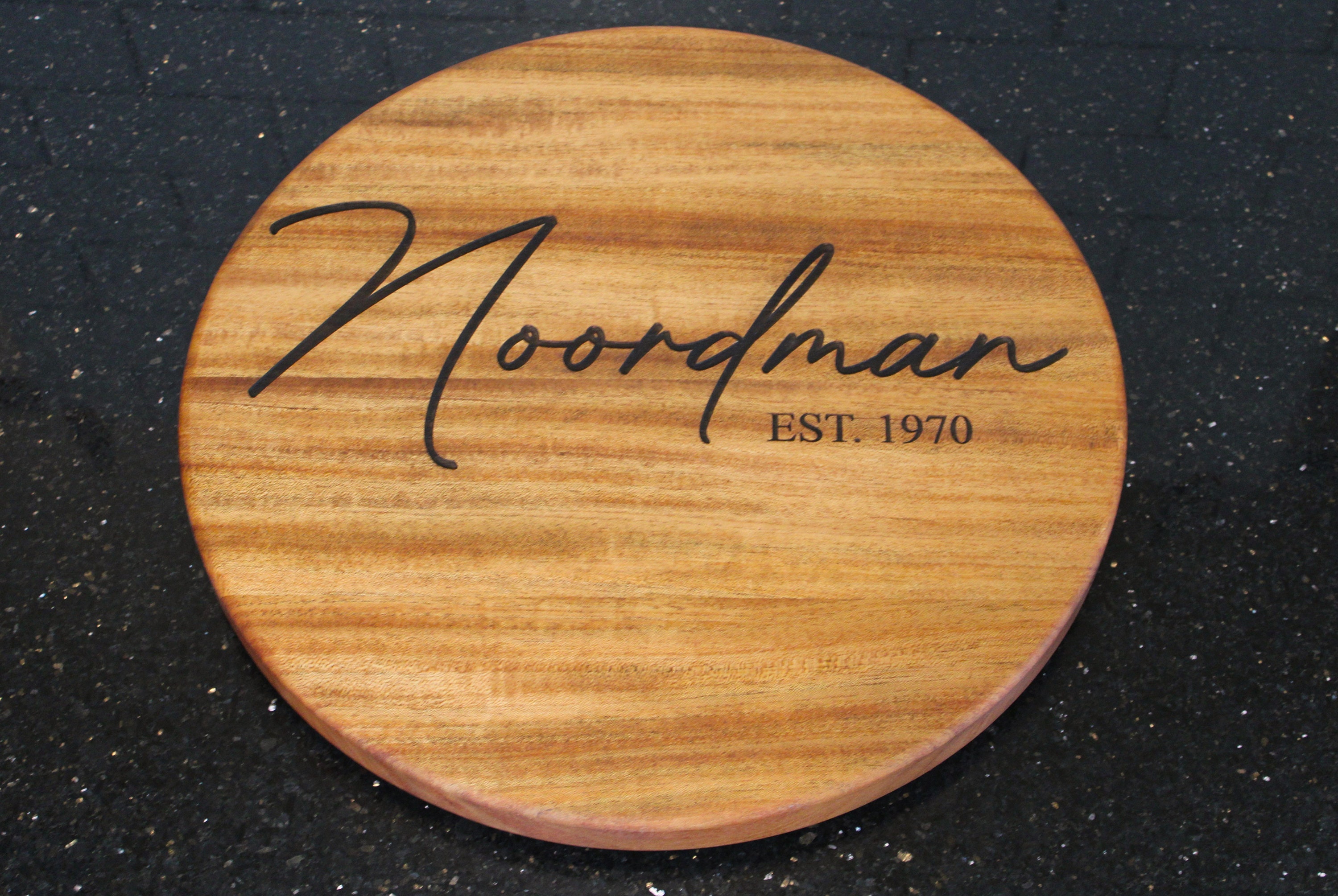 Mahogany Lazy Susan- Custom Engraved- 16, 20, 24 Inch Diameter- Round ...