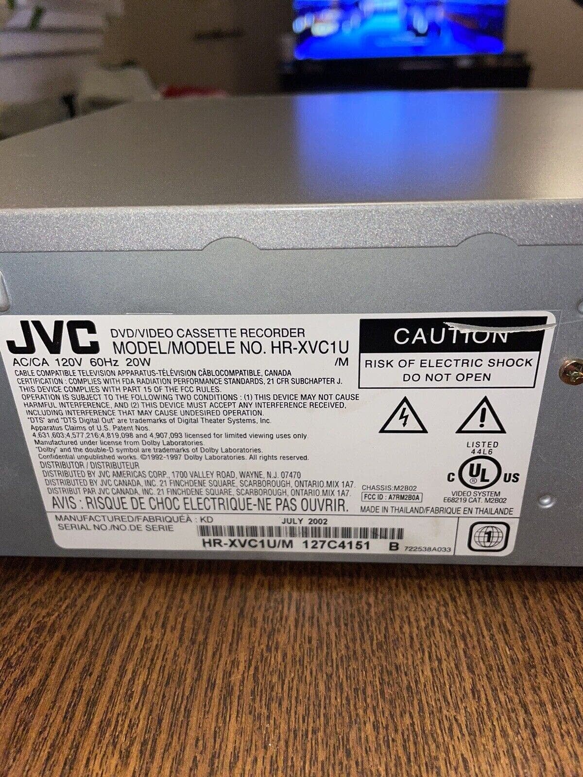 JVC Dvd/video Cassette Recorder Hr-xvc1u Dvd Vcr Combo Hi-fi Stereo Vcr ...