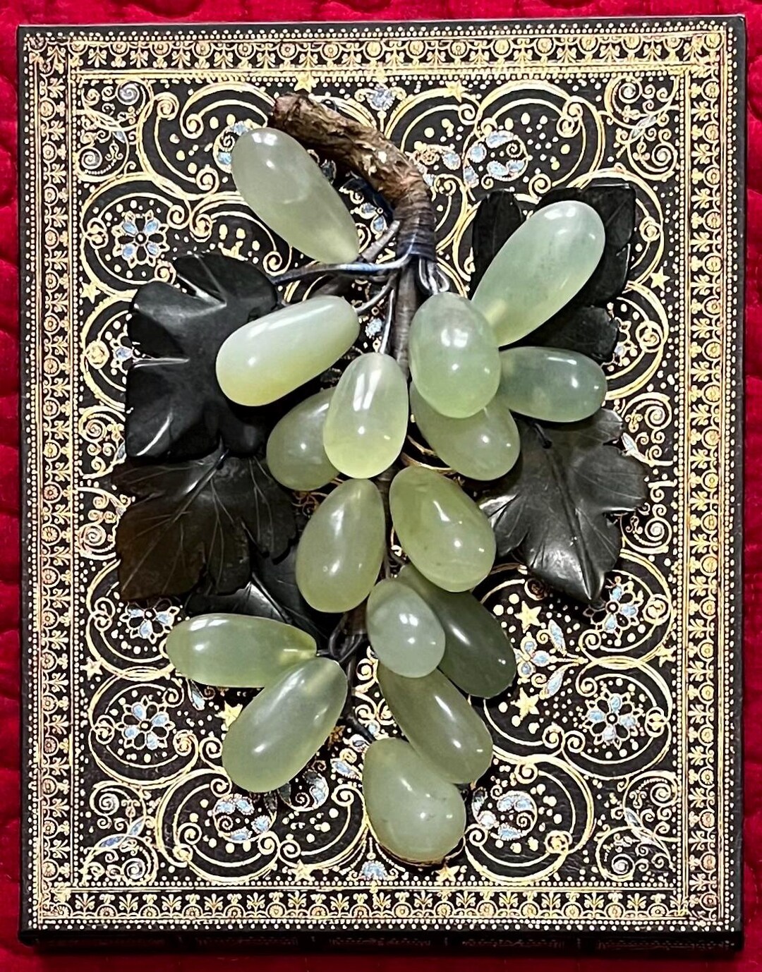 Vintage Jade Stone Grape Cluster - Etsy