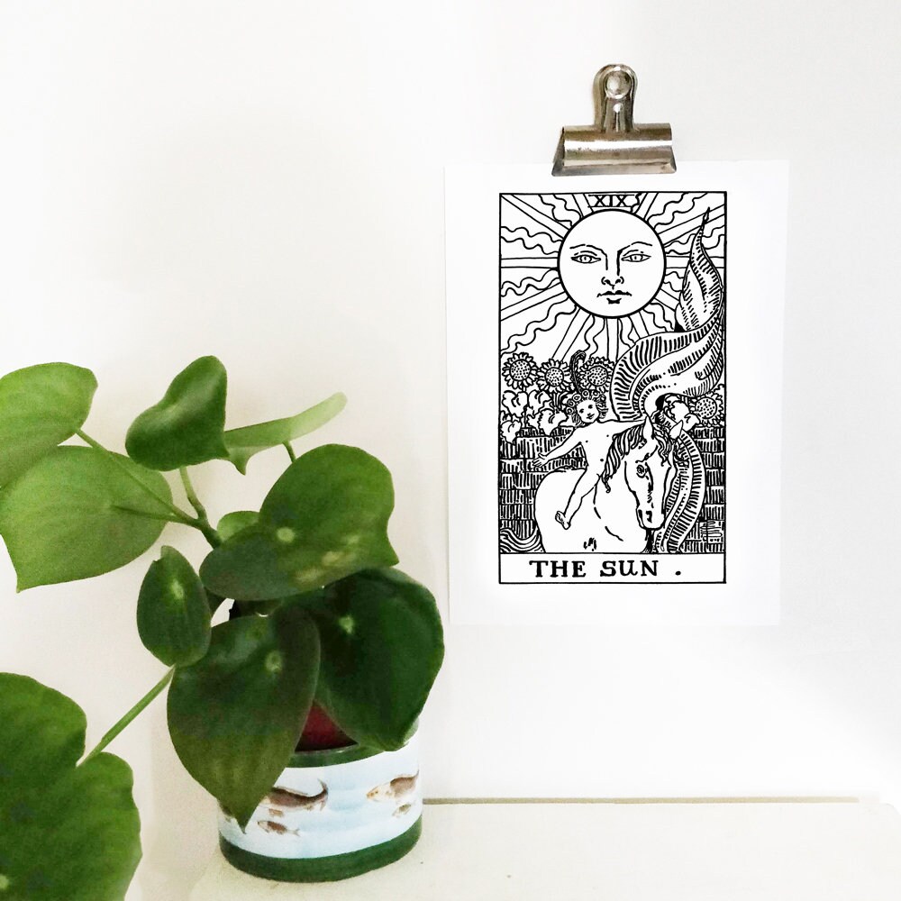 DIGITAL Tarot PRINT The Sun Tarot Card instant download | Etsy