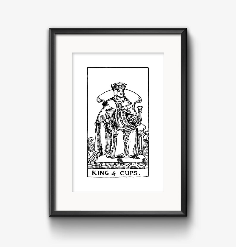 DIGITAL PRINT King of Cups Tarot Card Instant Download Rider-waite ...
