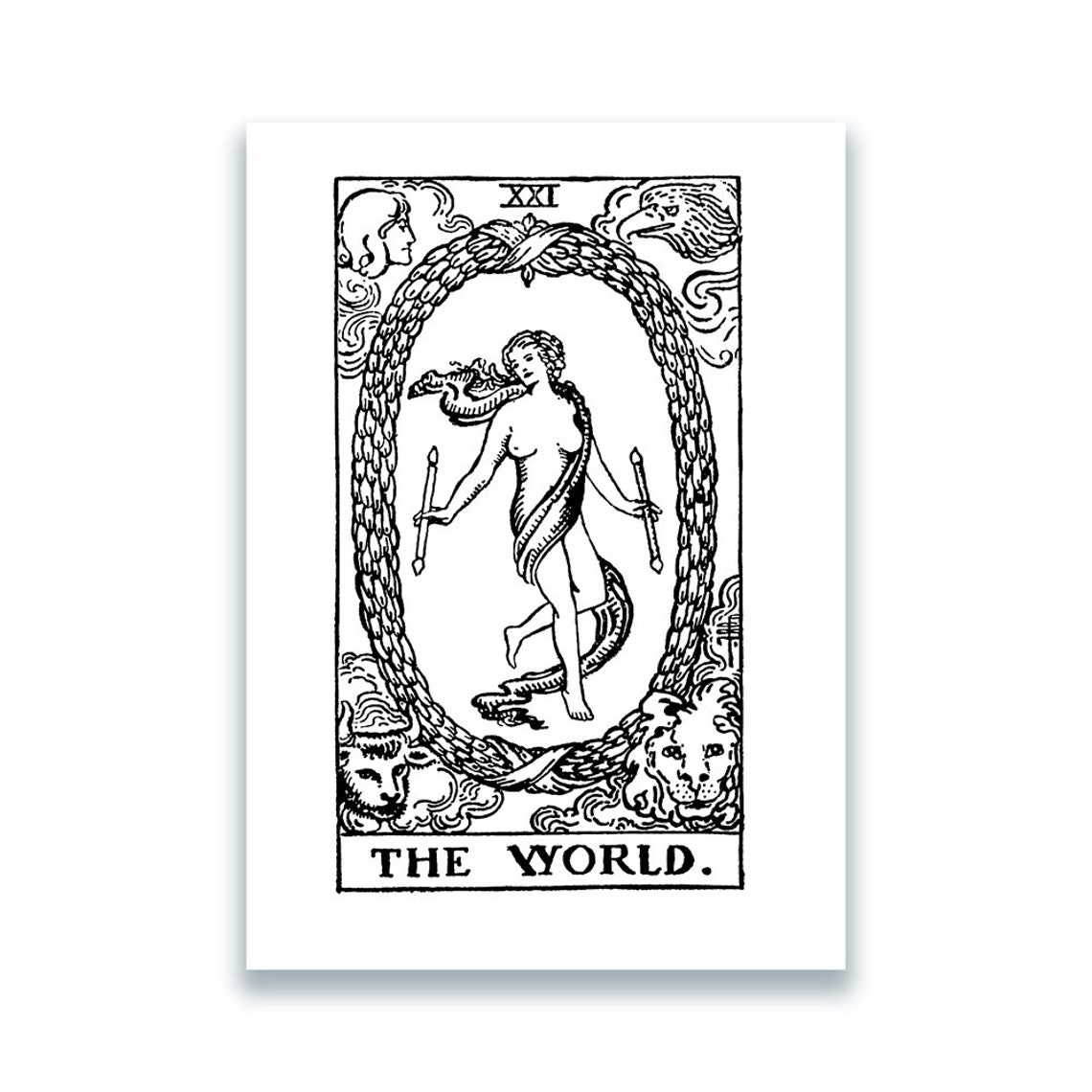 DIGITAL PRINT the World Tarot Card Instant Download - Etsy
