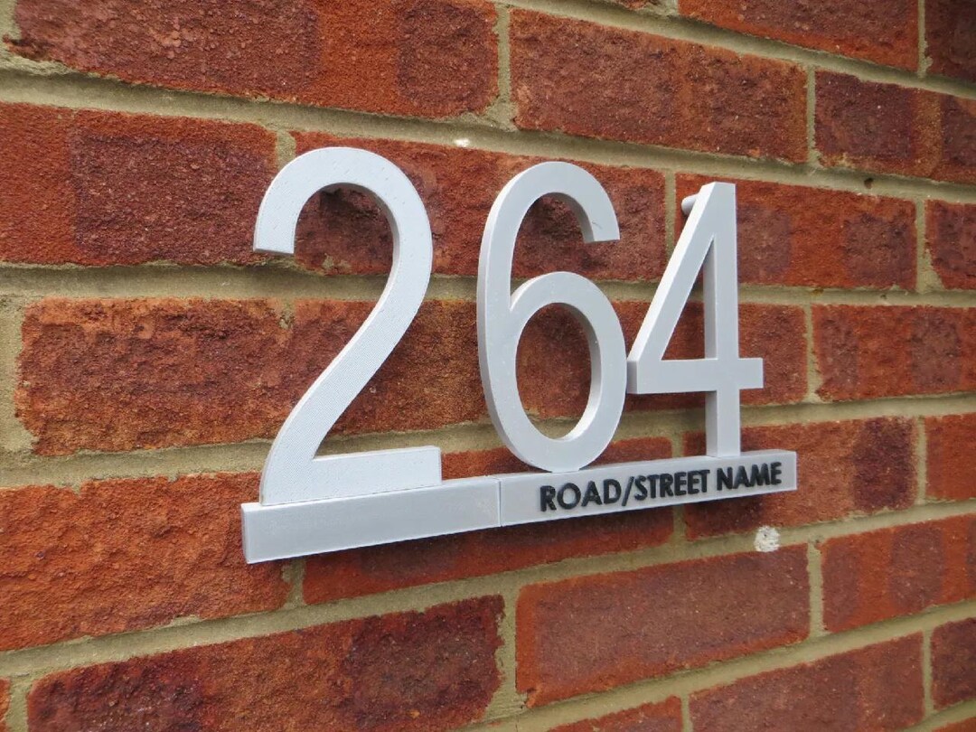 Modern House Number and Street Name Sign, House Number, Street Name ...