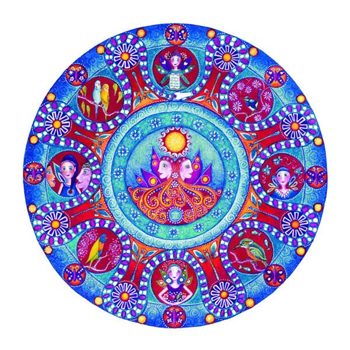 Gemini Astrology Mandala Print Birthday gift zodiac mandalas | Etsy