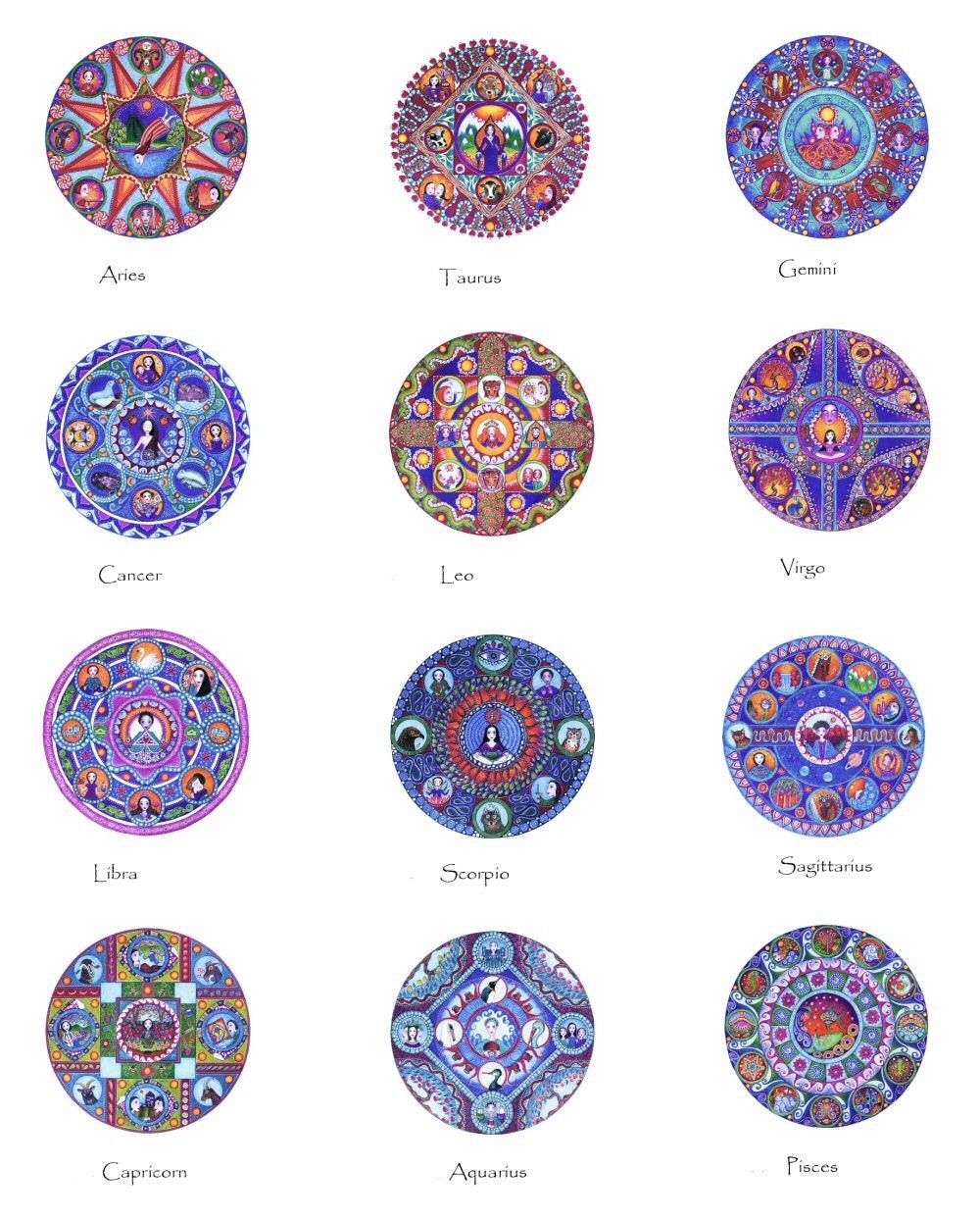 Leo Astrology Mandala Art Print Zodiac Art Inspirational Art - Etsy