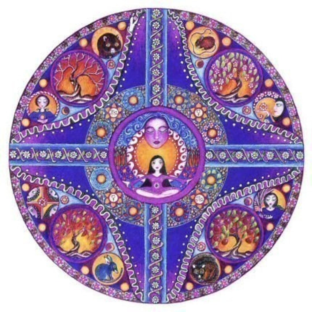 Set of 12 Astrology Mandala Greeting Cards Aries Taurus - Etsy