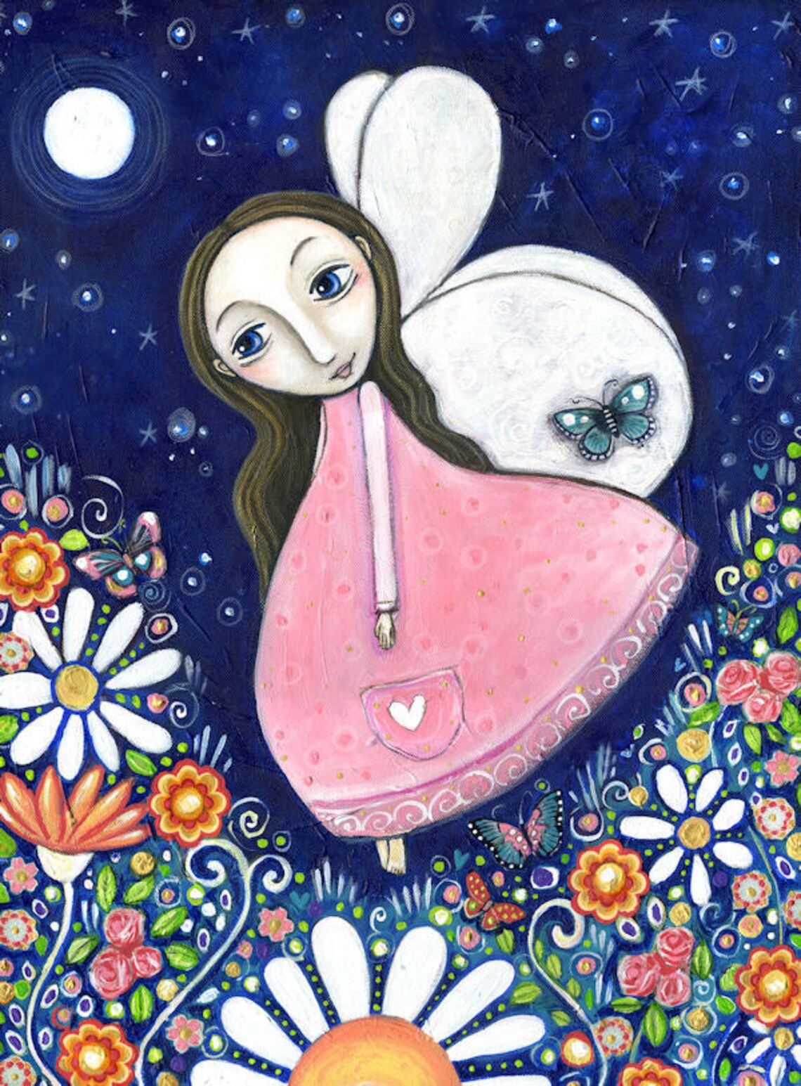 Kids wall art girls room fairy picture poster print nursery | Etsy