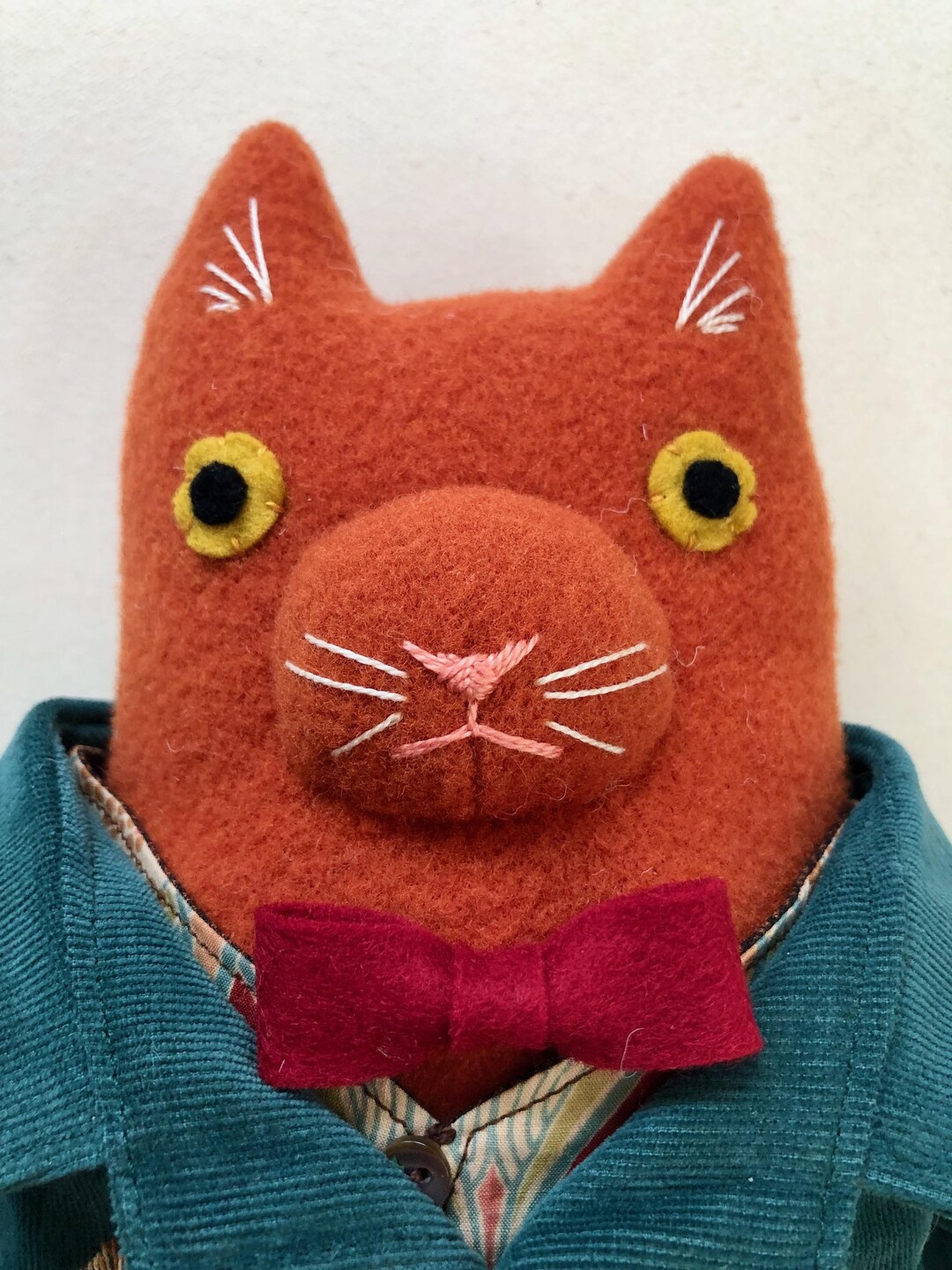 Orange Kitty Professor Boy Wool Doll Cat Around Town - Etsy