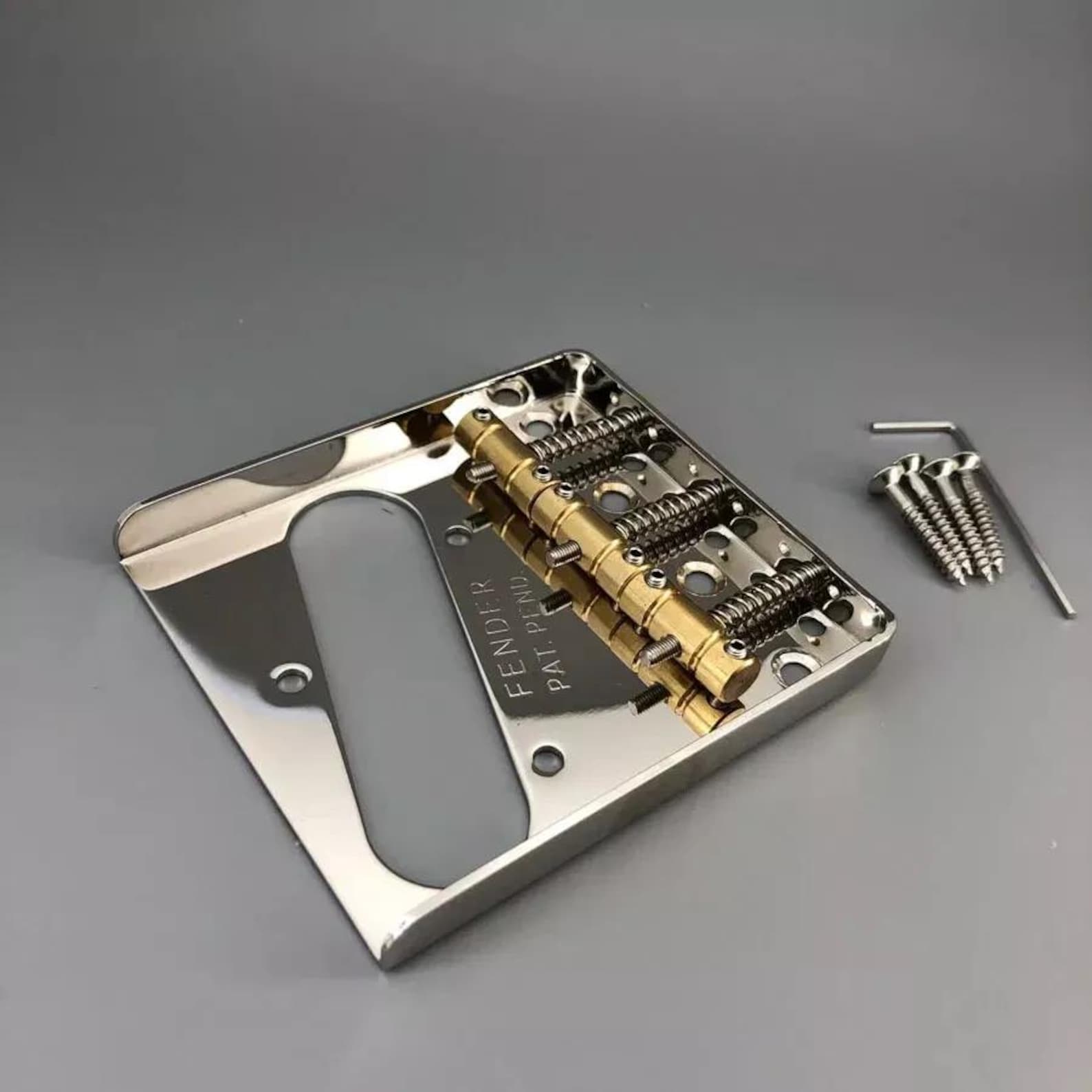 Guitar Bridge for Telecaster Nickel Brass Saddle Bridge Replacement ...