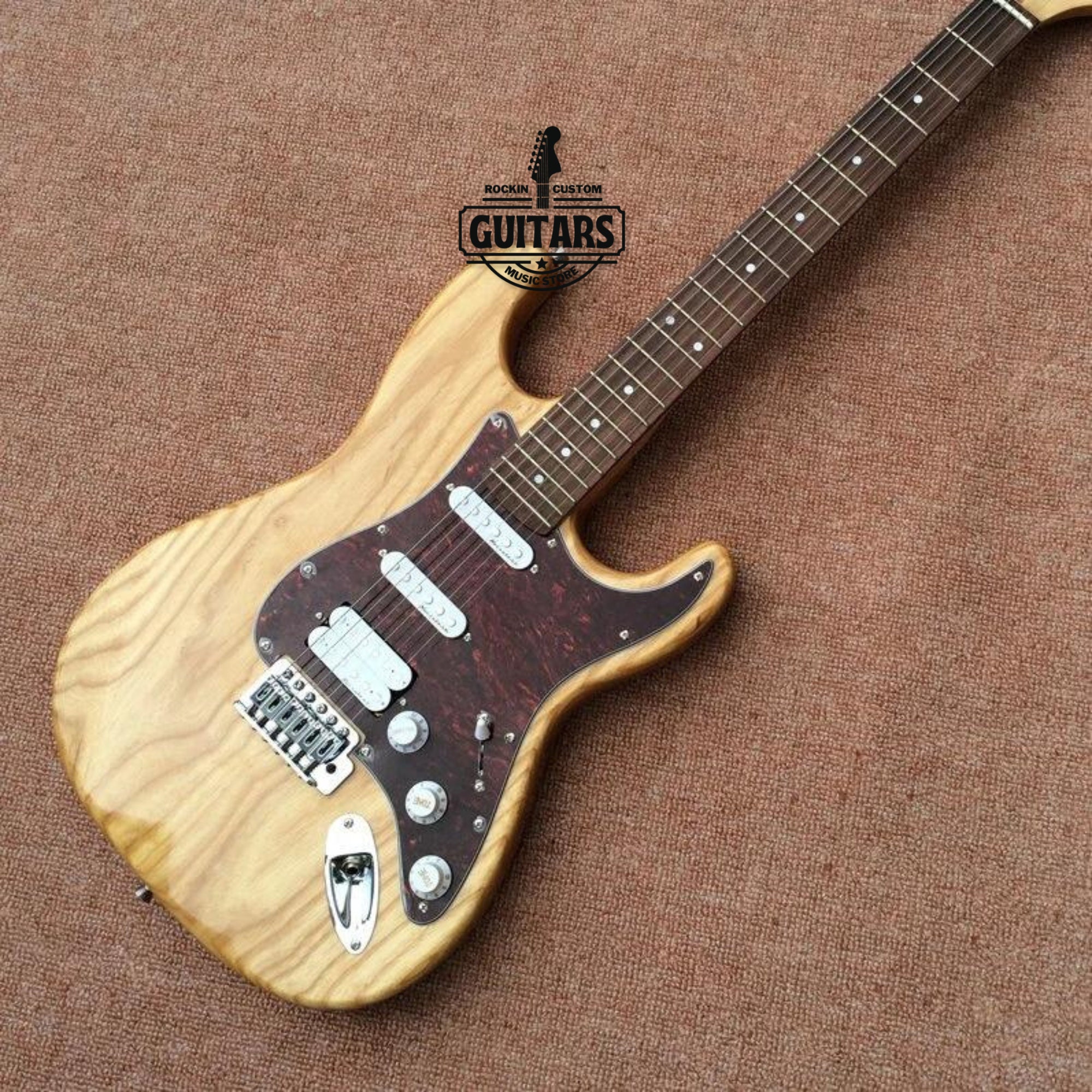Custom Shop Handcrafted Strat Style Electric Guitar Natural Wood - Etsy