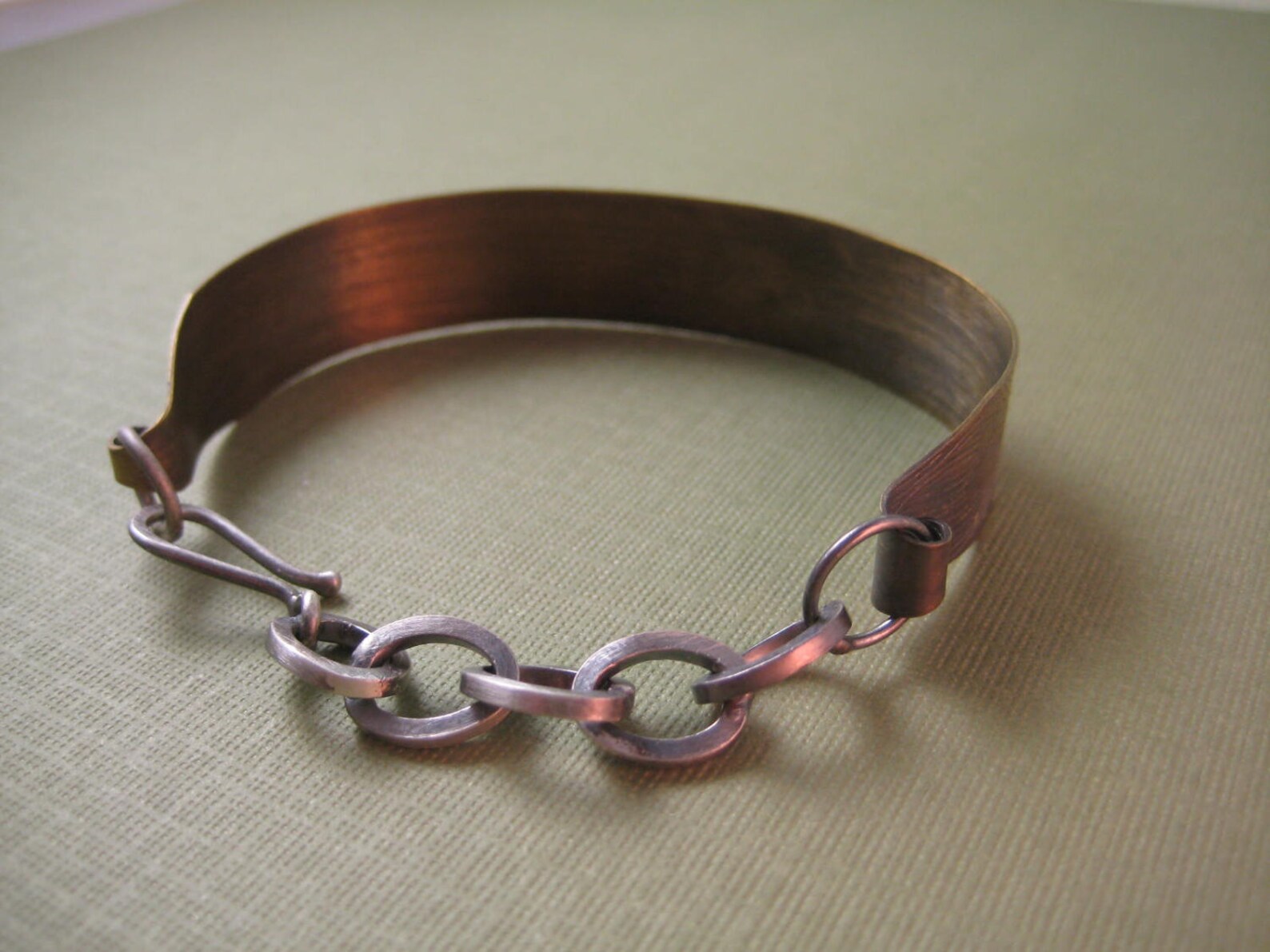 Ocean Bracelet Brass & Sterling Wearable Two Ways Wave Pattern - Etsy