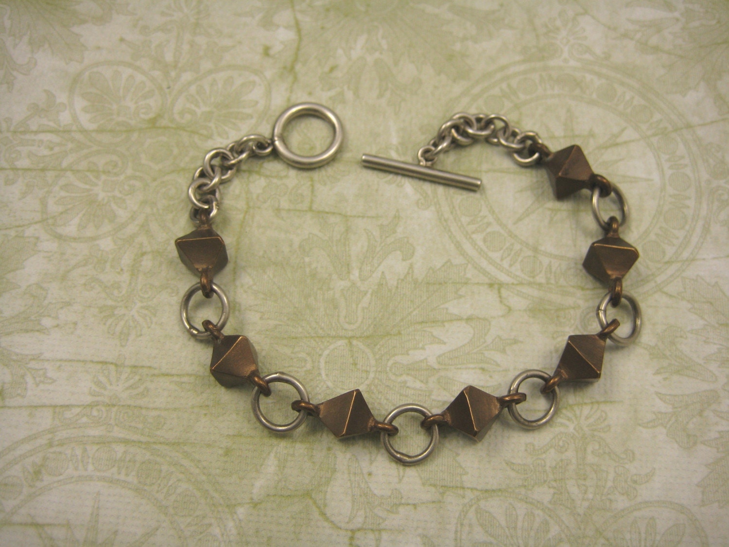 Bronze Link Bracelet - Etsy