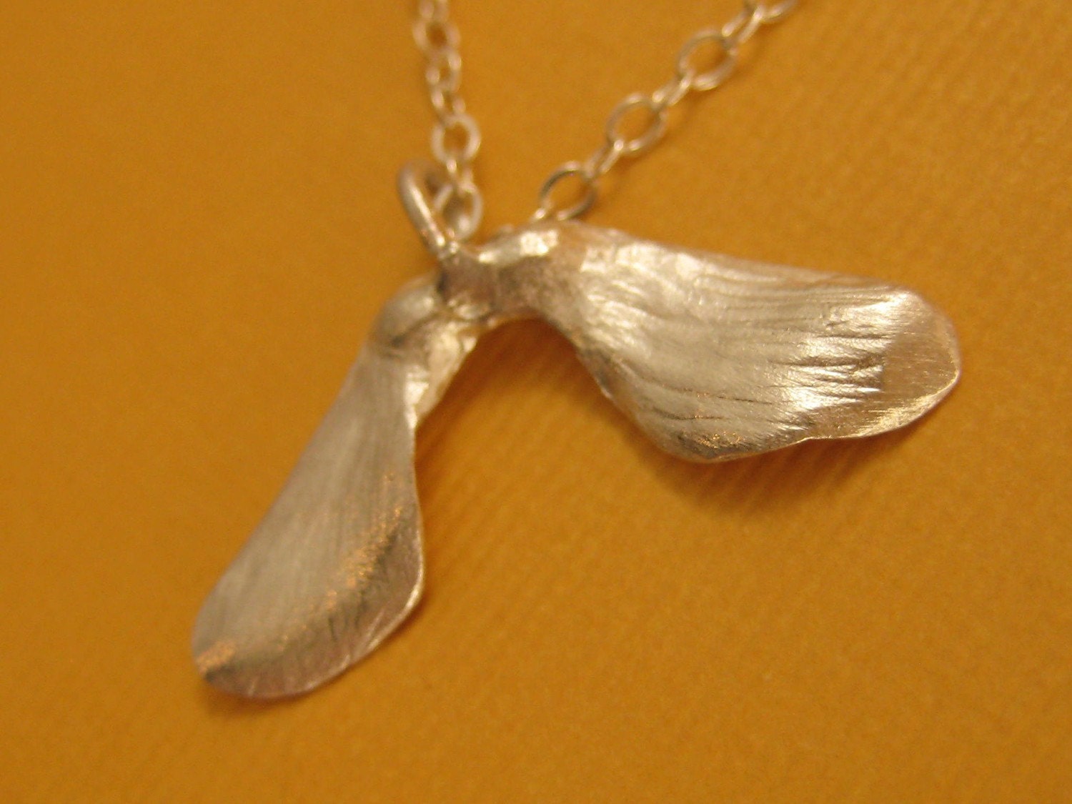 Maple Seed Pod Helicopter Sterling Necklace - Etsy