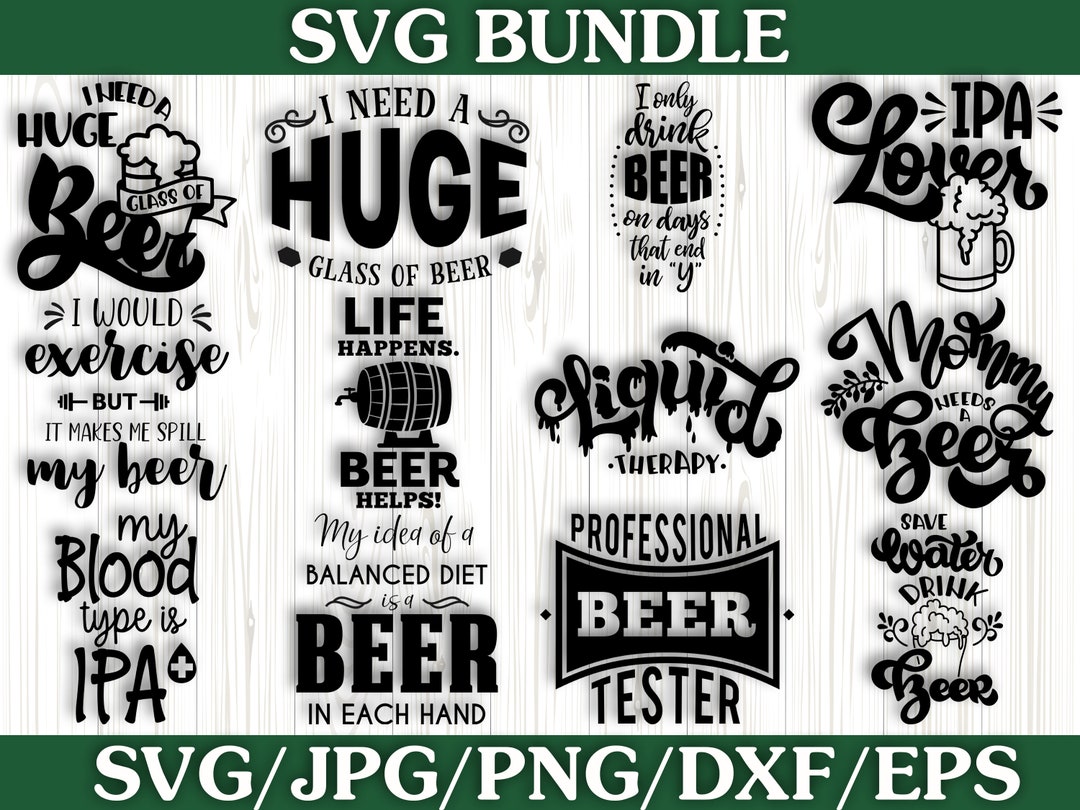 Beer SVG Bundle, Beer Design Svg, Beer Digital Design, Beer Digital ...