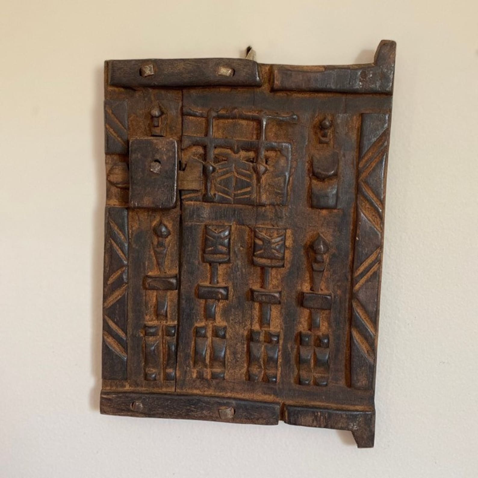 Rare Handcrafted Wood Dogon Door (miniature), Mali Wall Hanging ...
