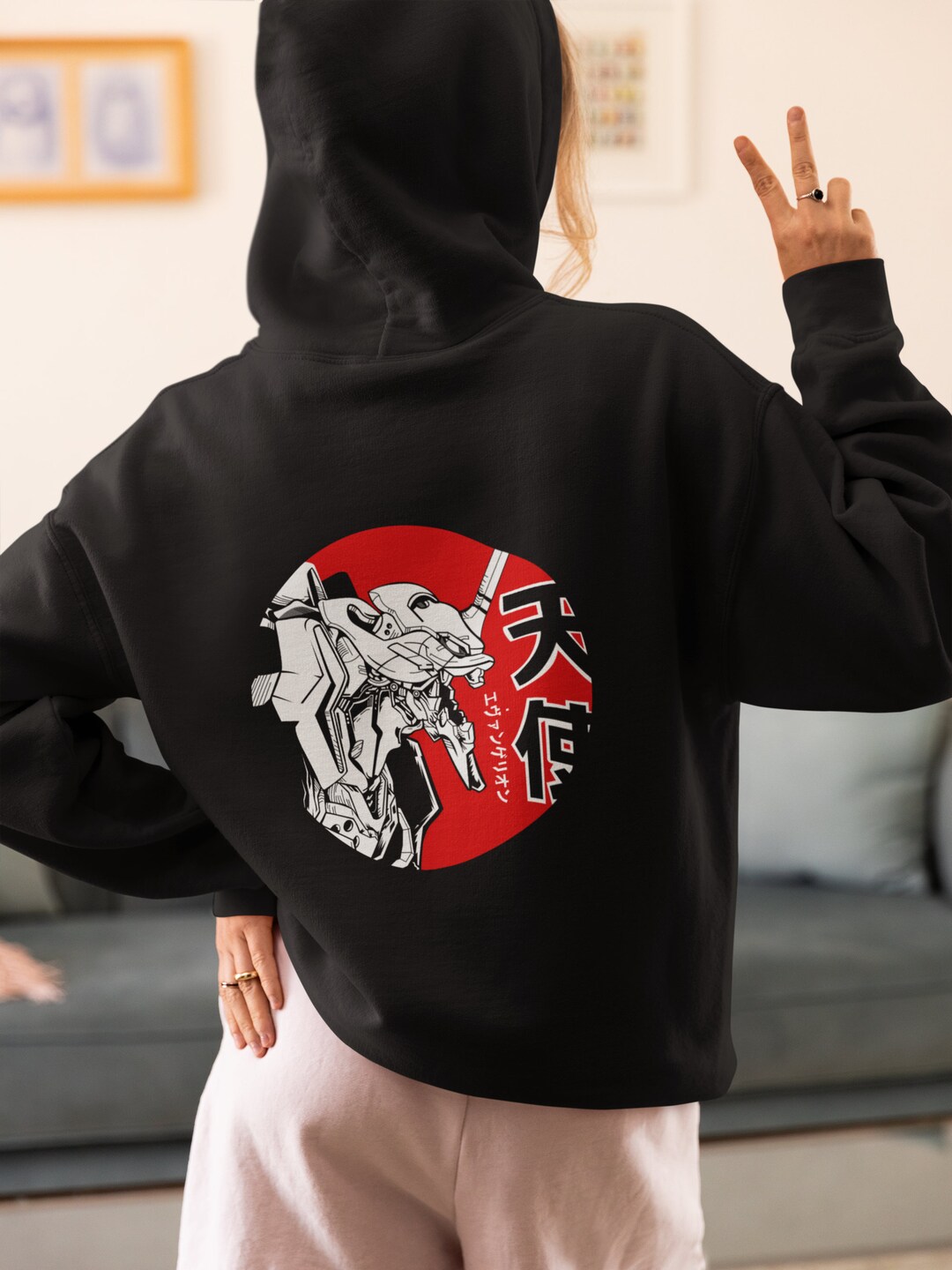 Neon Genesis Evangelion Hoodie, Anime Lover Gift, Anime Merch, Anime ...