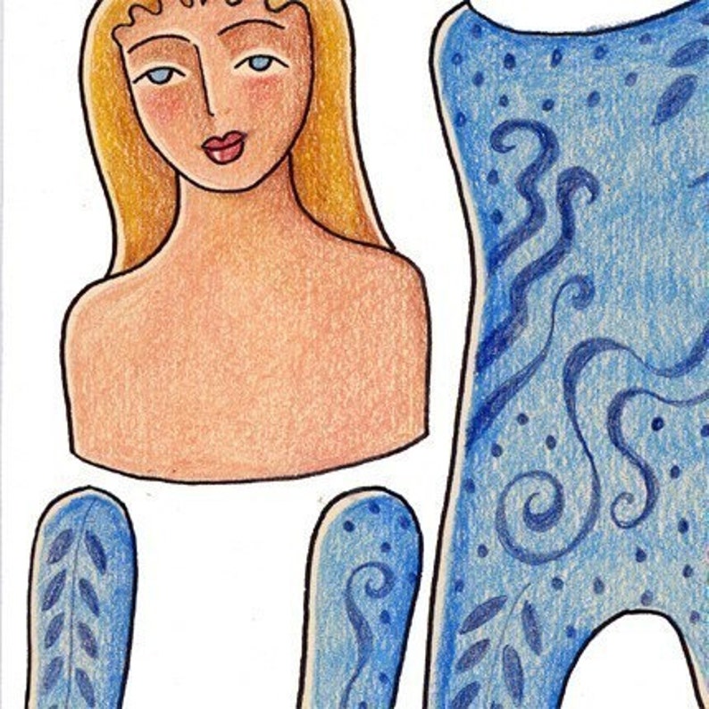 Celebration Angel Paper-doll Printable Instant Download - Etsy