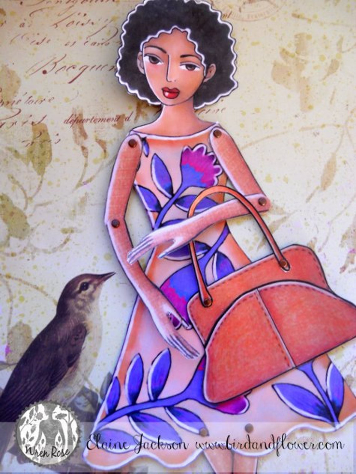 Printable Paper-doll Kia Full Color - Etsy