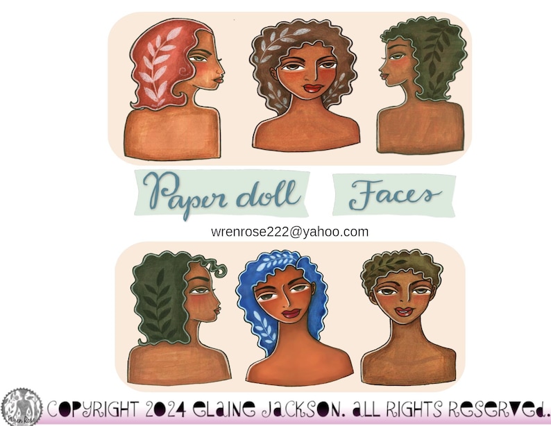 Printable Paper Doll Faces - Etsy