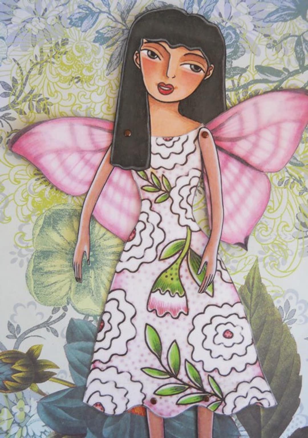 Pink Butterfly Fairy Printable Paper-doll - Etsy