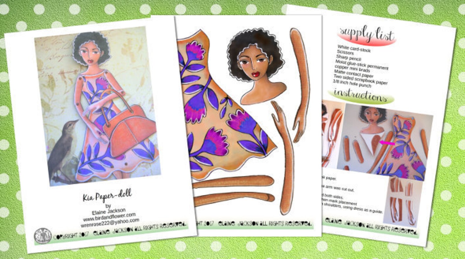 Printable Paper-doll Kia Full Color - Etsy