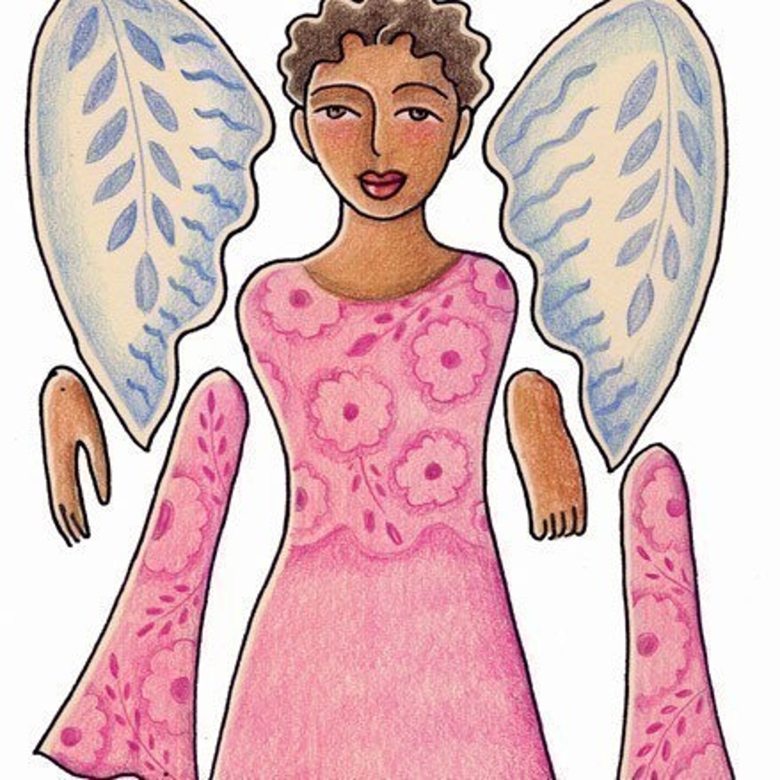 Angel of the Heart Printable Paper Doll Pattern - Etsy