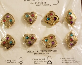 Silver Button Covers | Etsy