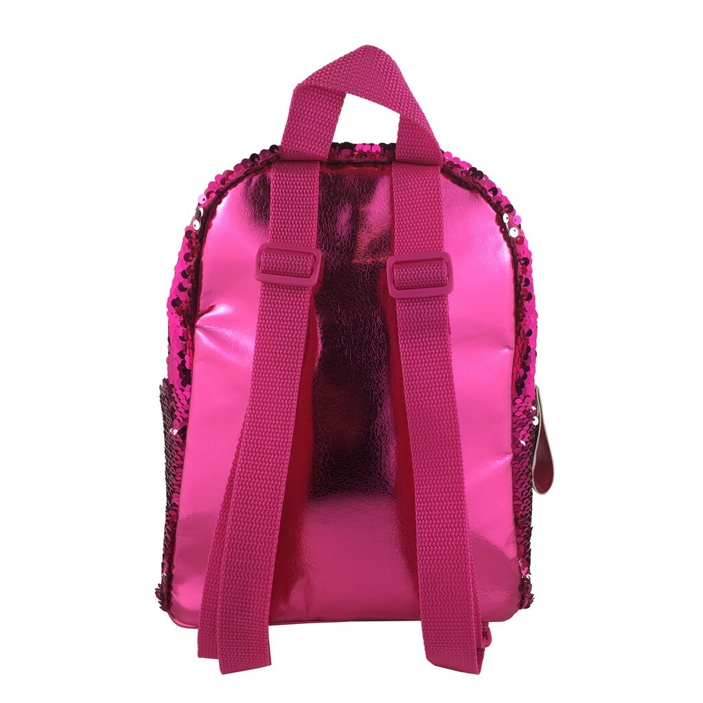 Hot Pink Sequin Backpack Shiny Backpack, Sequin Backpack With Pockets ...