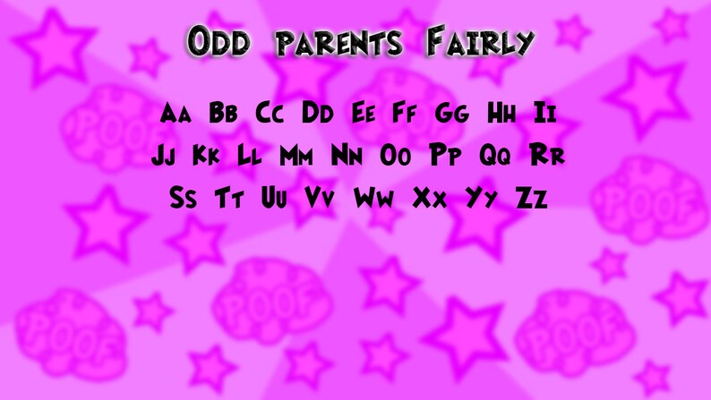 Odd Parents Fairly Font Ttf Svg Eps Png Cricut Silhouette Word Crafting ...