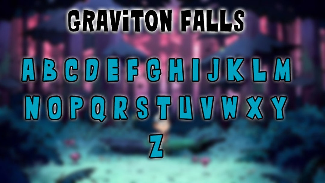 Graviton Falls Font Ttf Svg Eps Png Cricut Silhouette Word Crafting - Etsy
