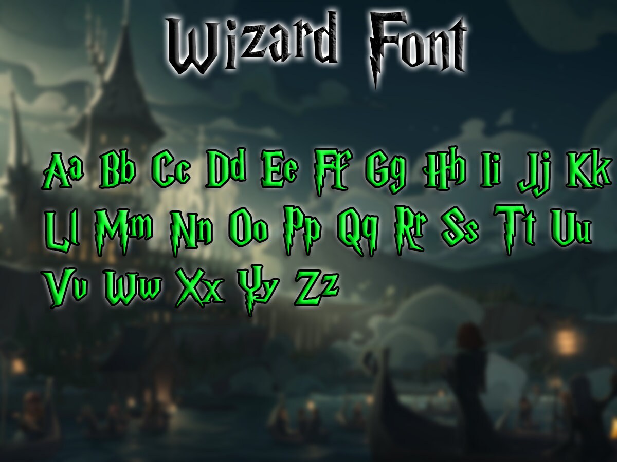 Wizard Font SVG, PNG, TTF Digital Font Instant Download Easy - Etsy