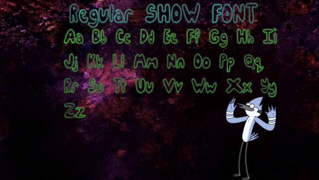 Regular Show Font SVG, PNG, TTF off instant & Easy - Etsy Australia