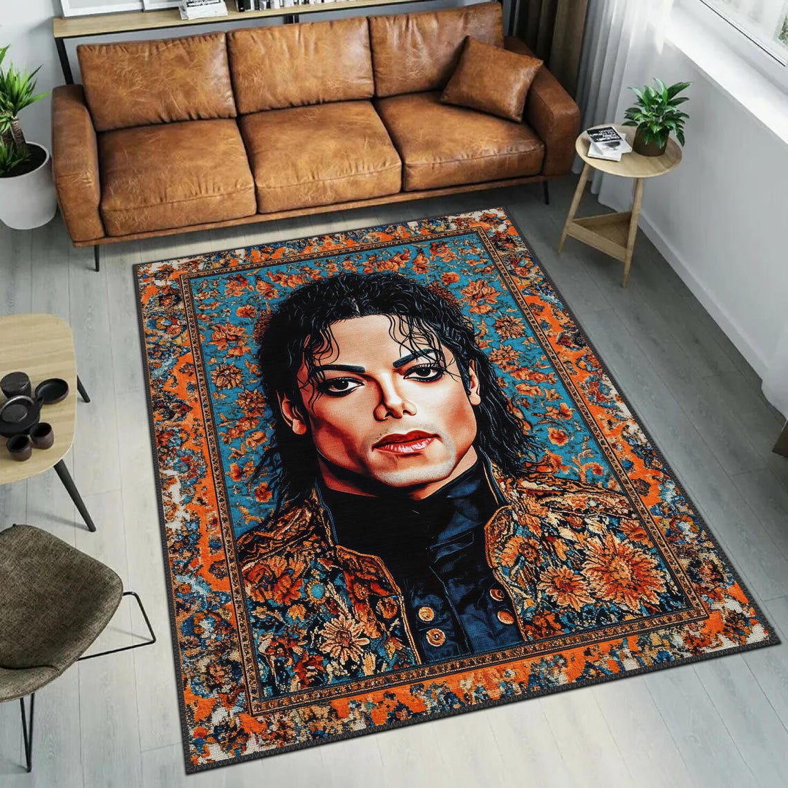 Michael Jackson Portrait Carpet Luxurious Handcrafted Rug Music Legend ...