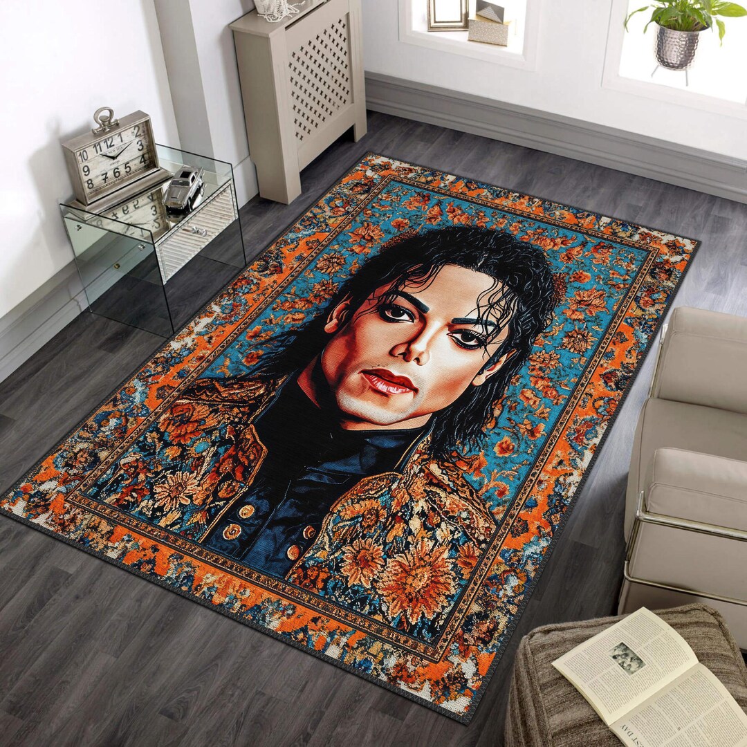 Michael Jackson Portrait Carpet Luxurious Handcrafted Rug Music Legend ...