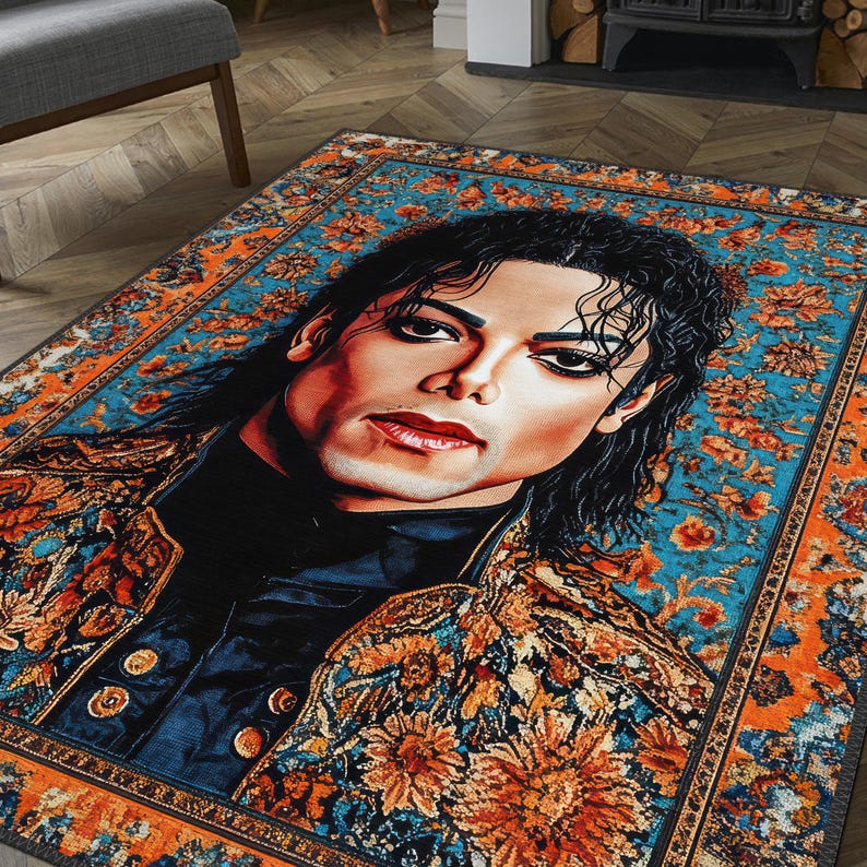 Michael Jackson Portrait Carpet Luxurious Handcrafted Rug Music Legend ...