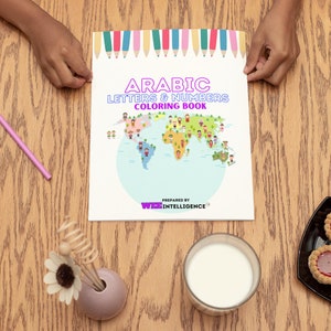 Arabic Letters & Numbers Coloring Book - Perfect for Little Language ...