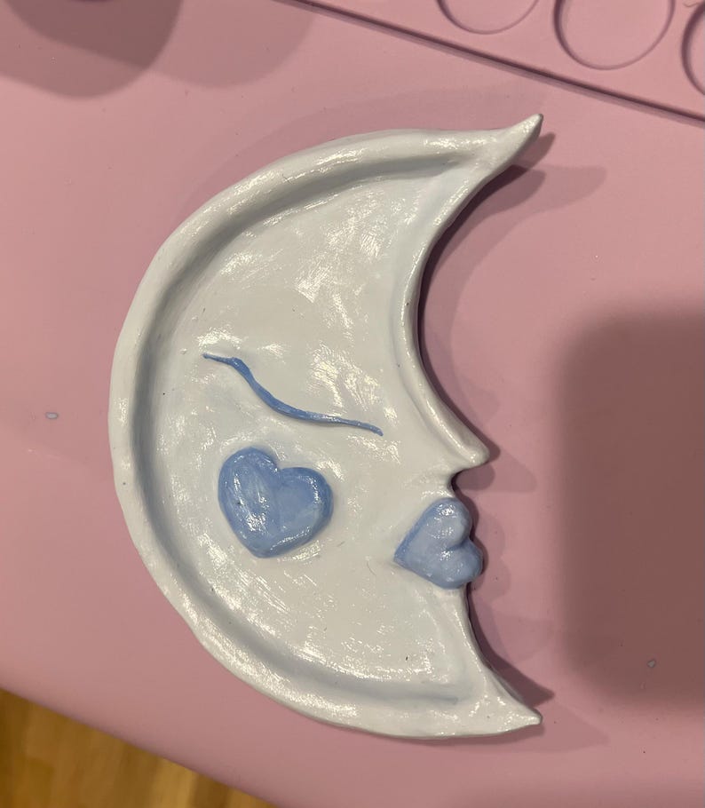 Handmade Ceramic Clay Moon Dish - Etsy