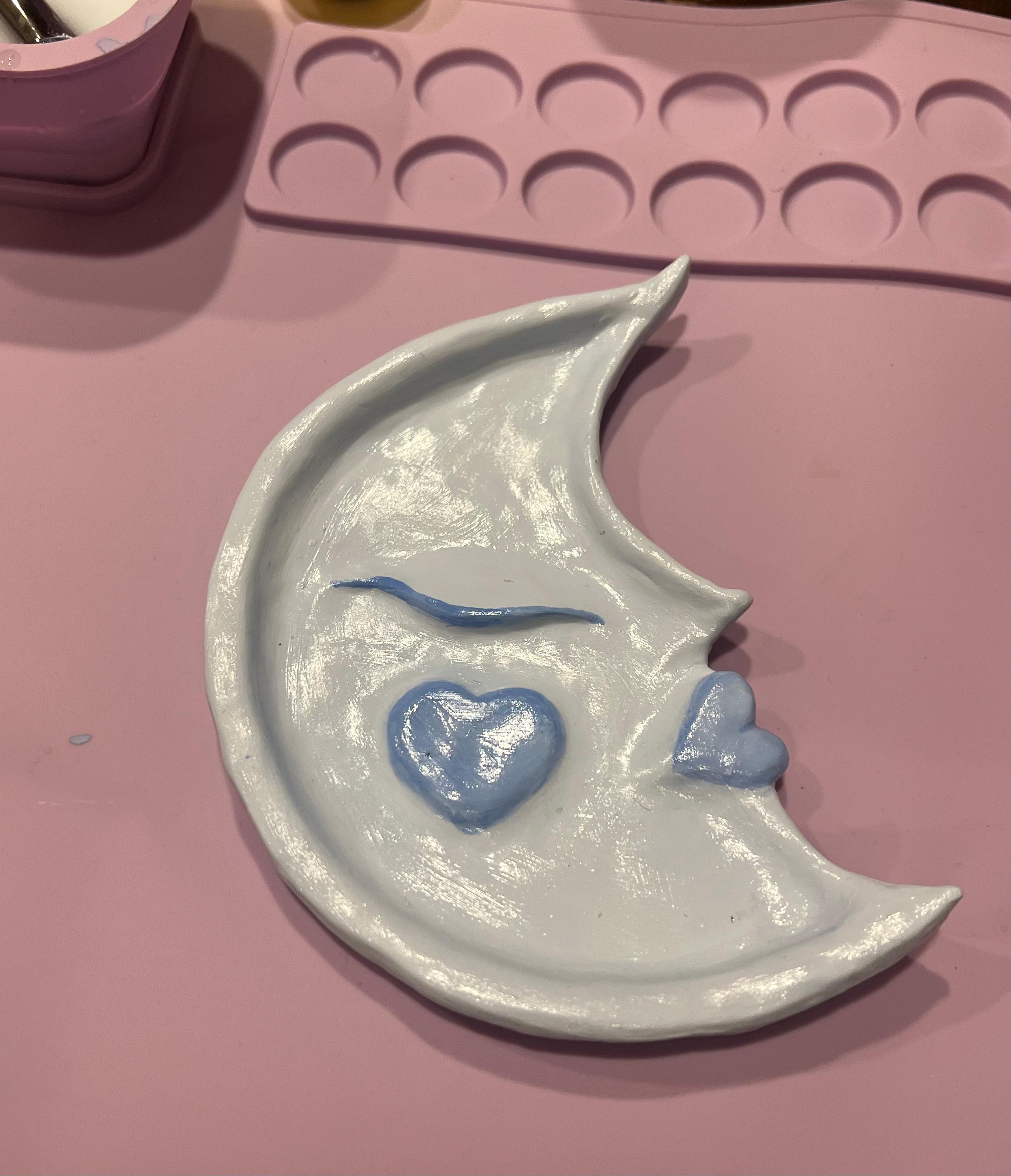 Handmade Ceramic Clay Moon Dish - Etsy