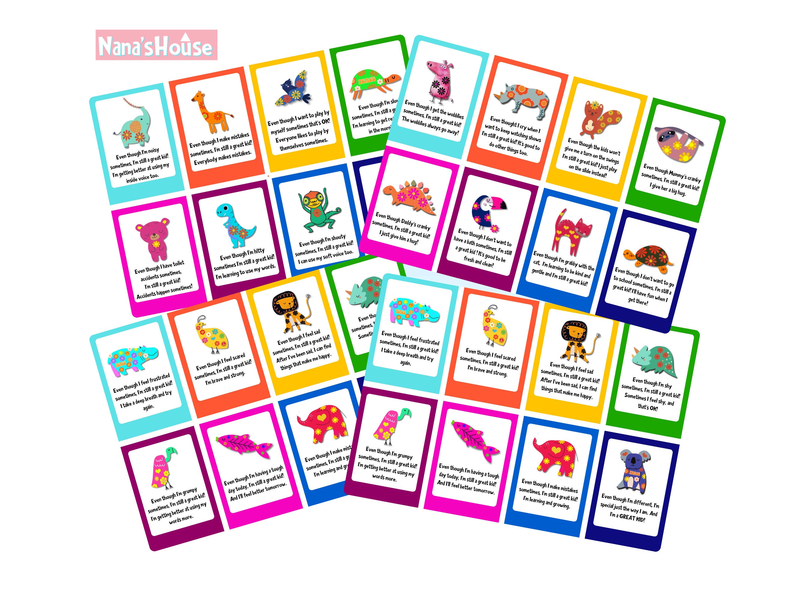 Positive Affirmation Cards for Kids- Guiding Young Hearts and Minds ...