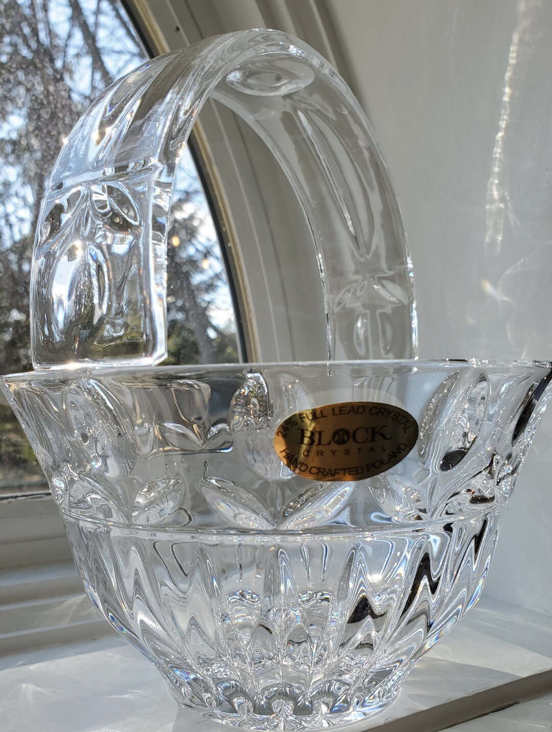 Vintage Block Crystal Basket Tulip Pattern - Etsy