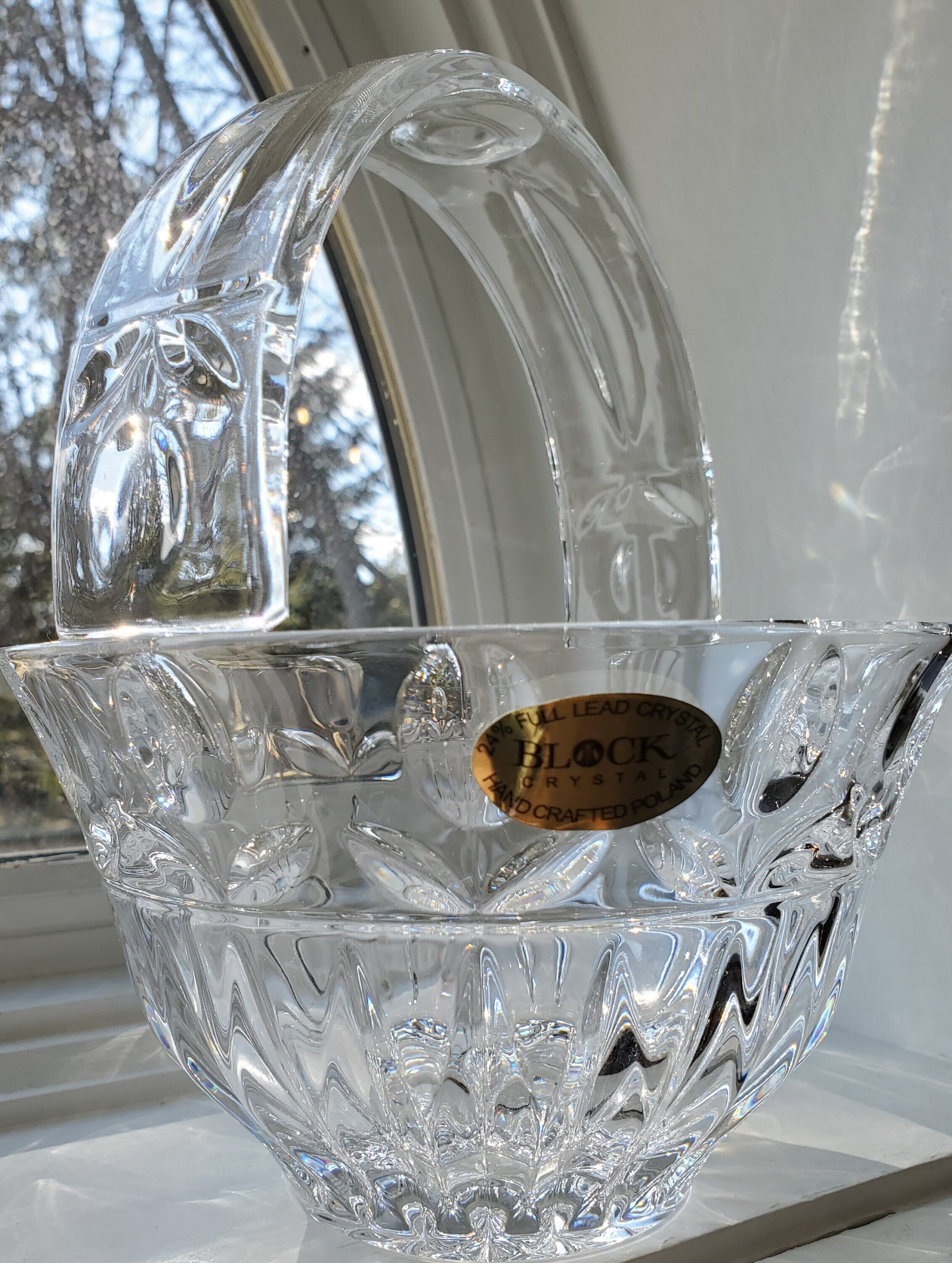 Vintage Block Crystal Basket Tulip Pattern - Etsy