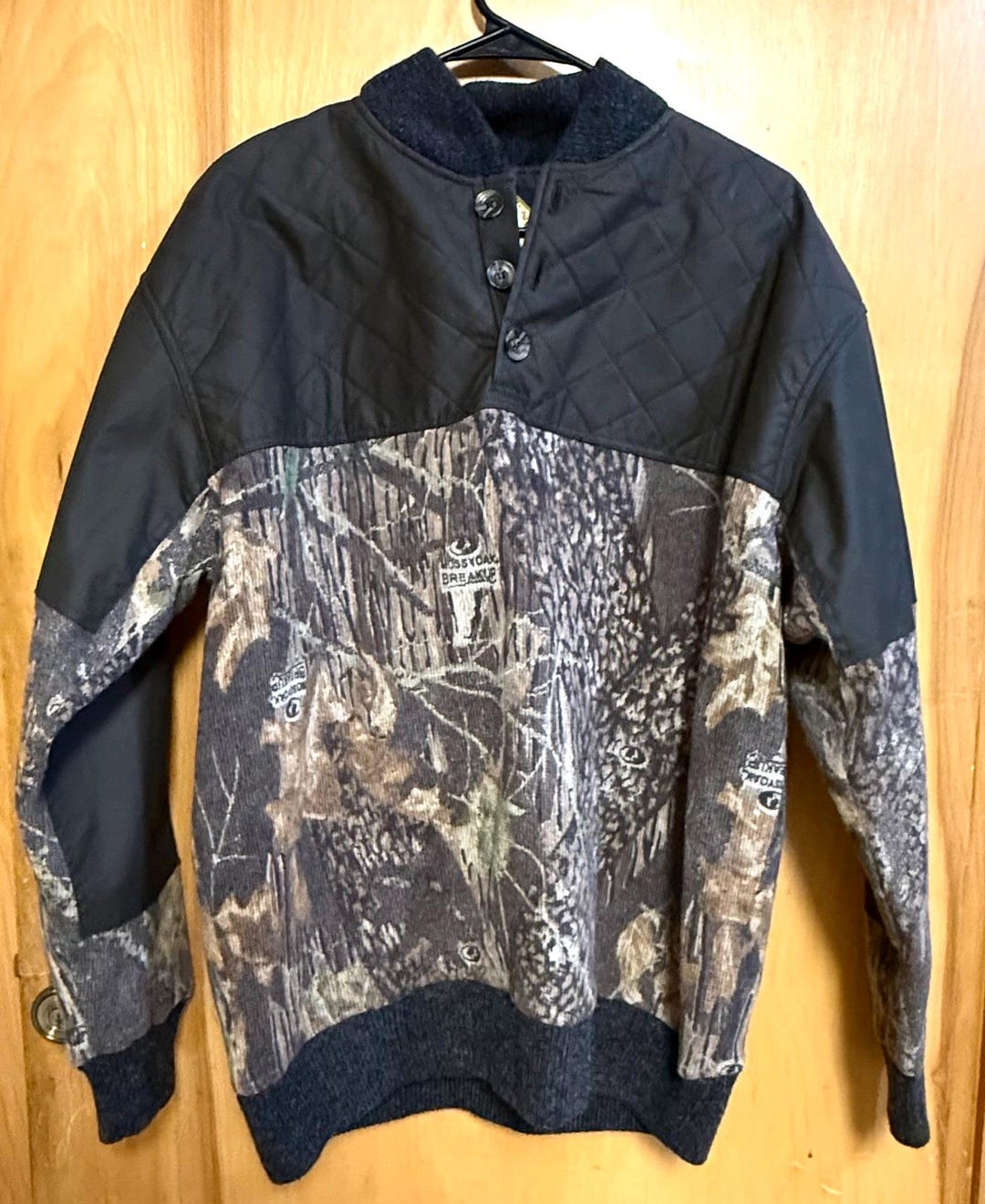 Men’s VTG Hot Shot Hinting Camo Quilted Button Pullover Sweater Jacket ...