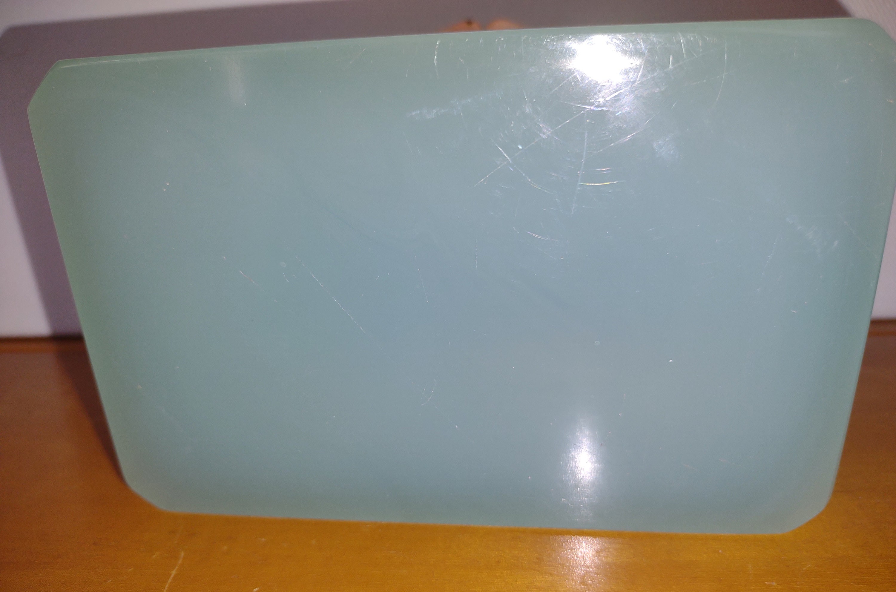 Opaline Glass Box in Aqua Blue With Ormolu Band Jewelry or Trinket Box ...