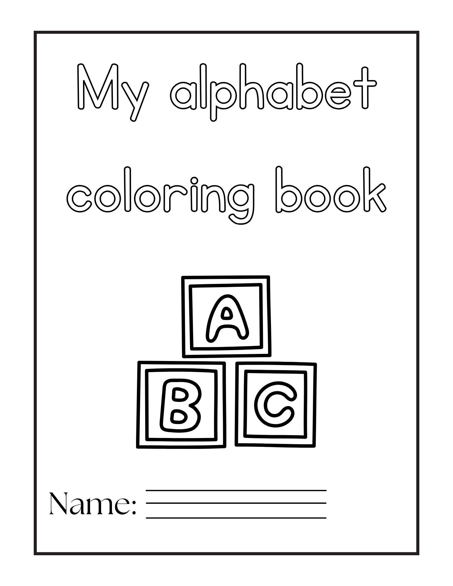 Alphabet Coloring Book - Etsy
