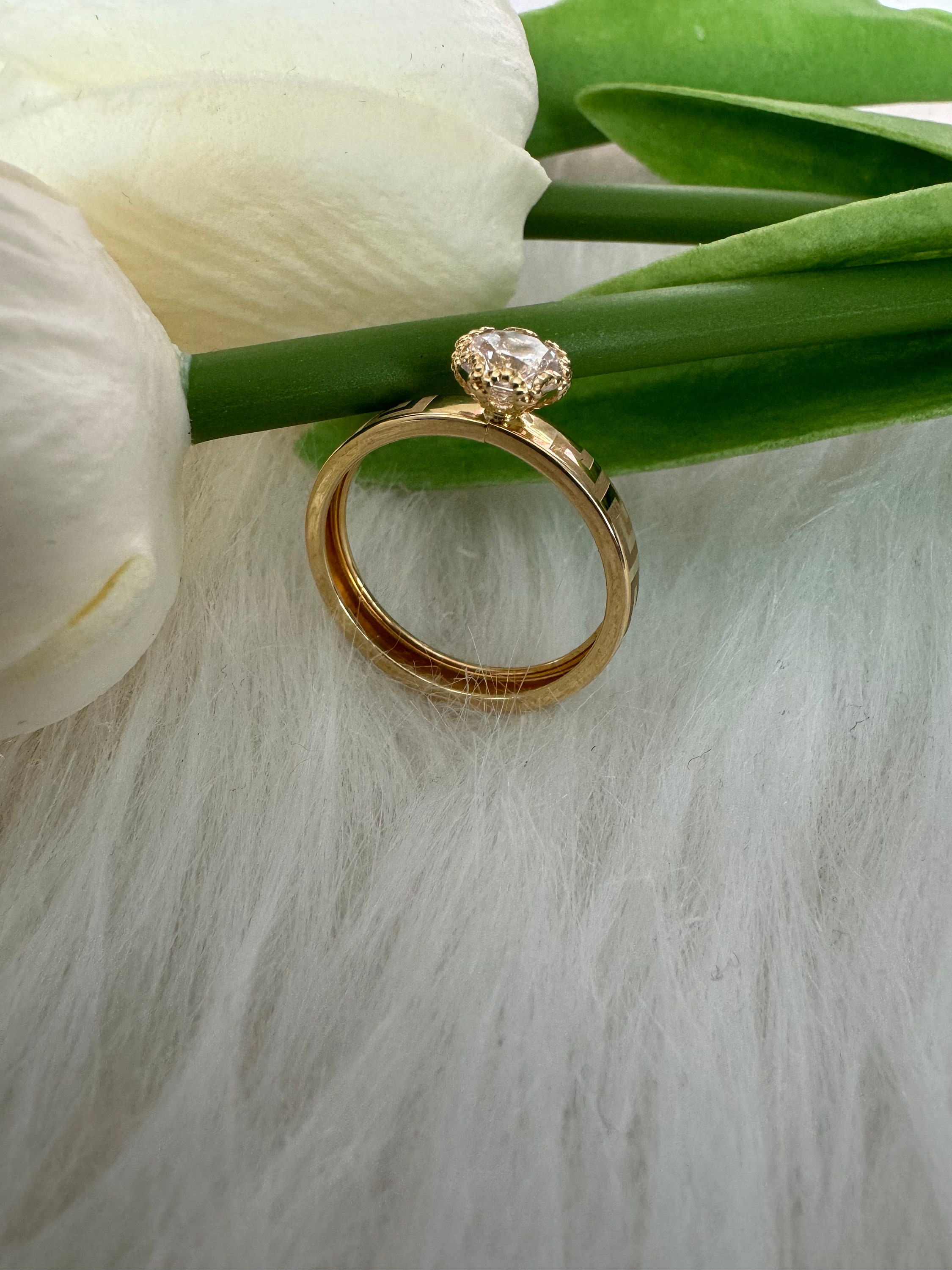 Real 18K Gold Ring - Etsy