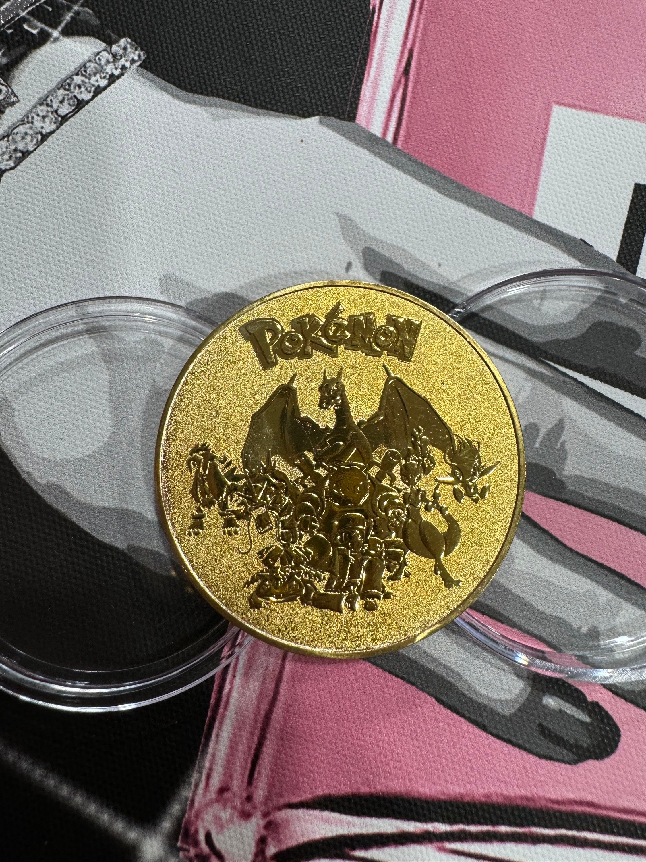 Gold Pokemon Coins Gyarados Full Metal Heavy - Etsy